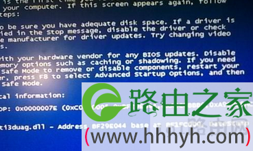 安装win7系统出现蓝屏错误代码0x0000007e的处理解决方法(图) - 路由器大全